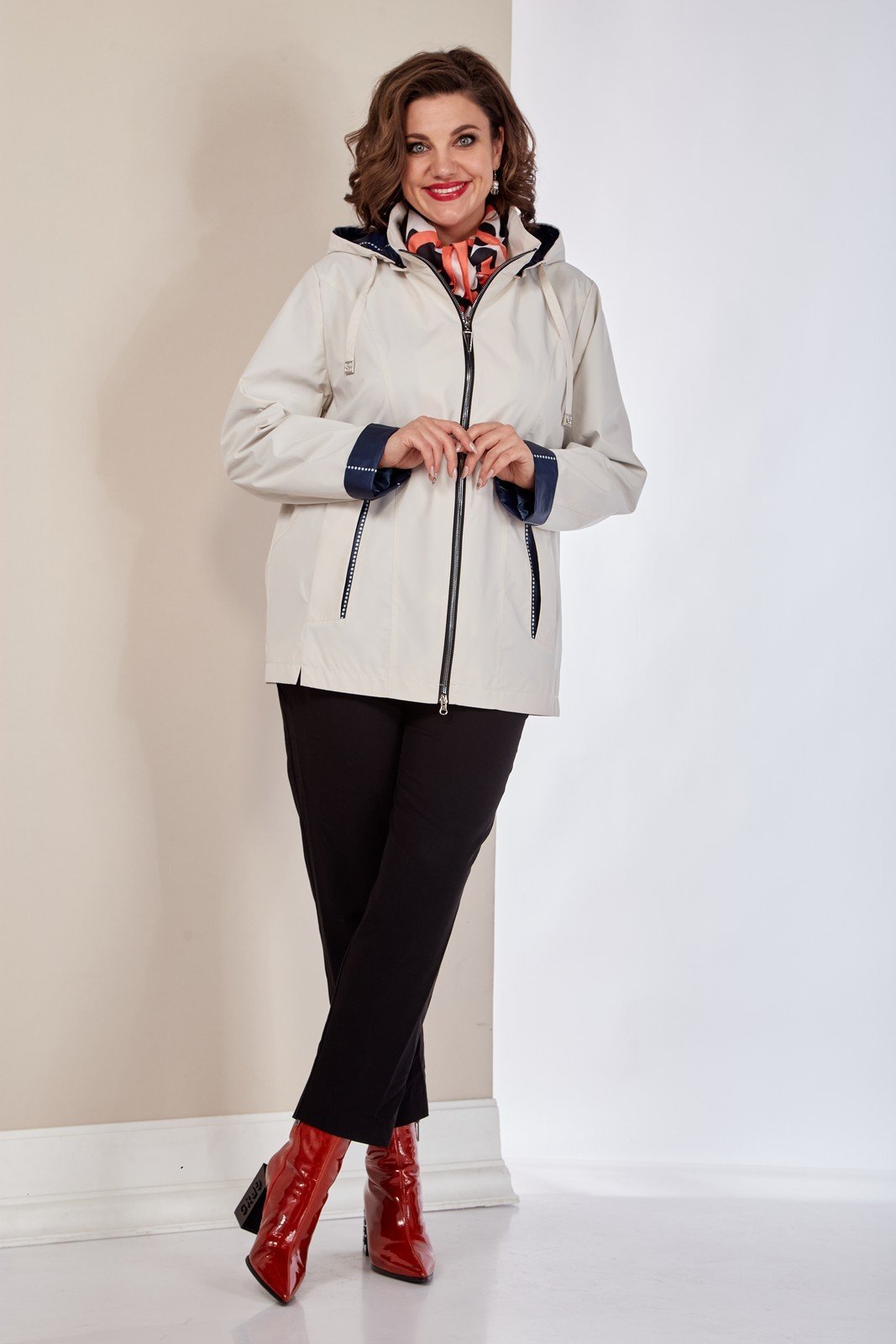 Куртка 2143 молочный Shetti купить в интернет магазине Велесмода